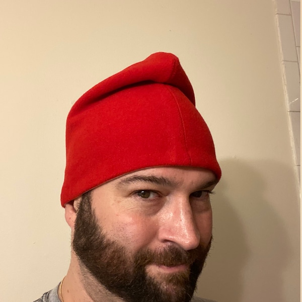 Phrygian Cap Made of Red Wool Fabric. - Etsy