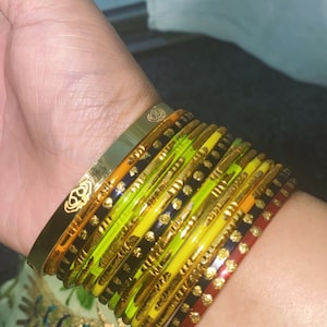 Traditional Glass Bangles / Half Dozen Bangles / Baby Shower ...