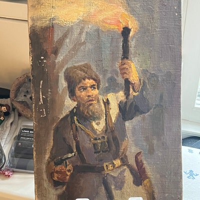 Soviet Scientists Science Antique Oil Painting Original - Etsy