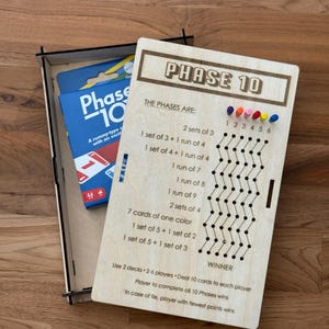Phase 10 SVG Digital File, Laser Cut File Phase Ten, SVG Board Game ...