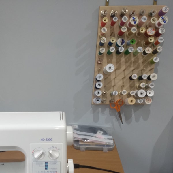 Spool Rack Thread Holder Sewing Pegboard Storage Sewing Room Organiser ...