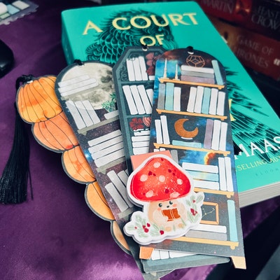 Bookmark Book Tracker Book Stack Double Sided 44 Books to - Etsy