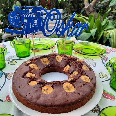 Custom Steam Train Cake Topper Elegant, Personalised Decoration for ...