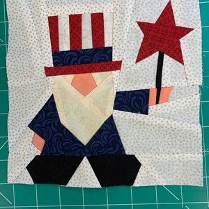 GRAND OLE' GNOME Paper Pieced Block Pattern in Pdf - Etsy
