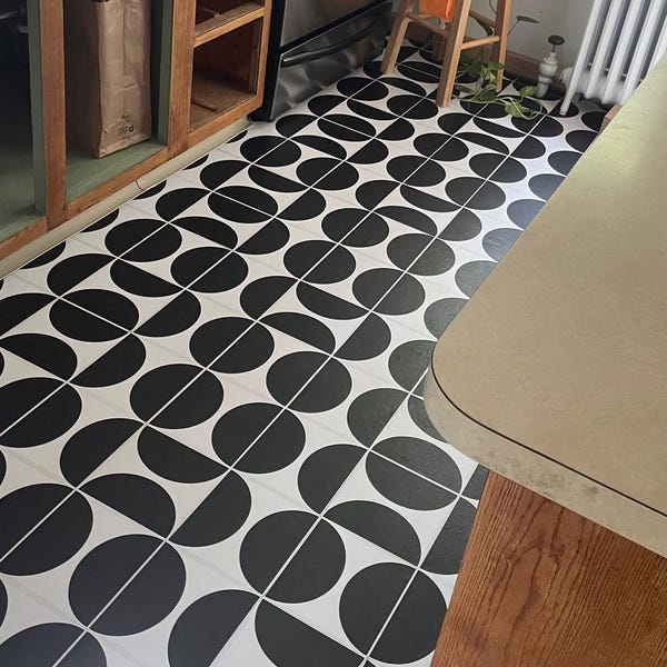 Ginger & off White Checker Solid Tile Wall Stair Floor Self Adhesive ...