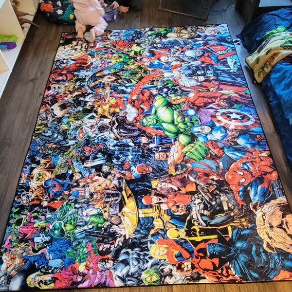 Marvel,marvel Characters Rug,movie Rug,fantastic Rug,movie Decor ...