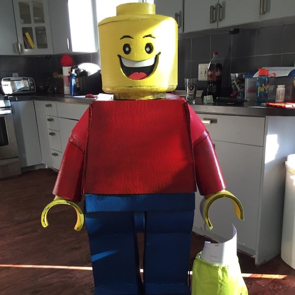Costume Tutorial: LEGO Inspired Minifigure Head Costume. DIY Patterns ...