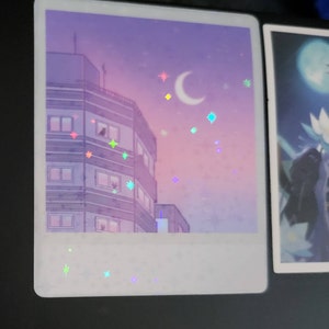 Holographic Aesthetic Sticker: Lofi Sky Polaroid Stickers for Planners ...
