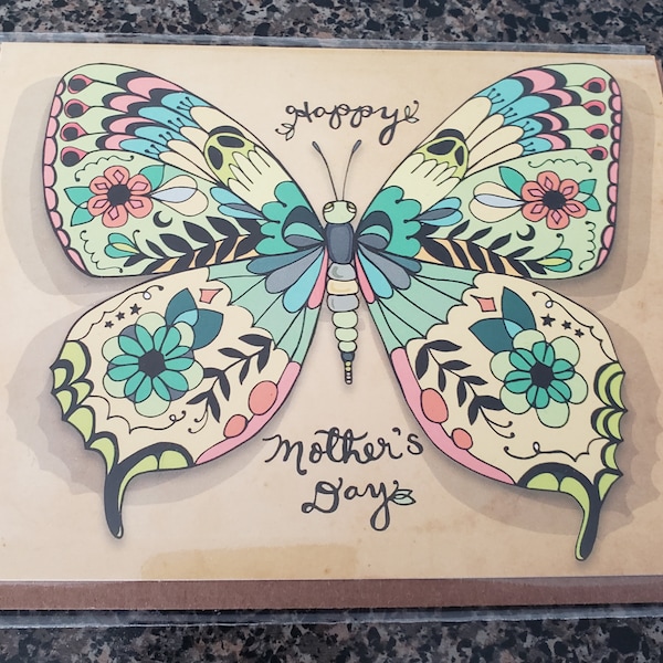 Mother's Day Butterfly Greeting Card - Greeting Cards Mothers Day Card ...
