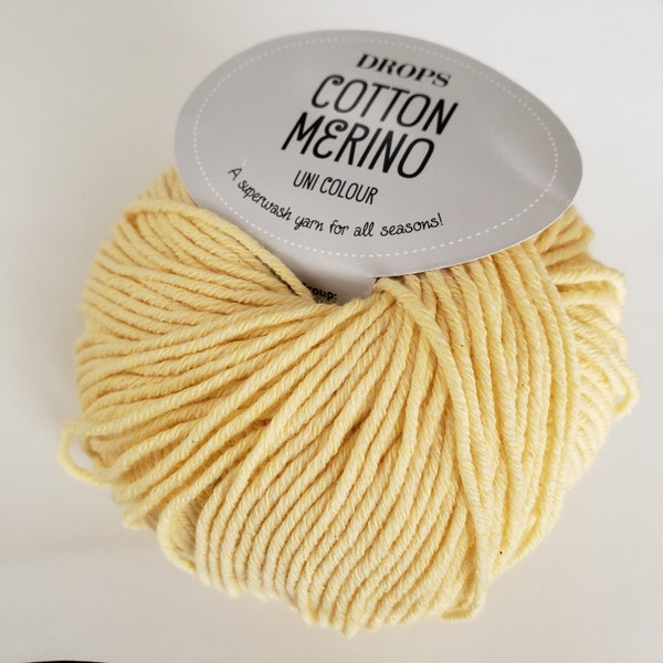 DROPS Cotton Merino Yarn Soft Wool DK Light Worsted Yarn Superwash ...