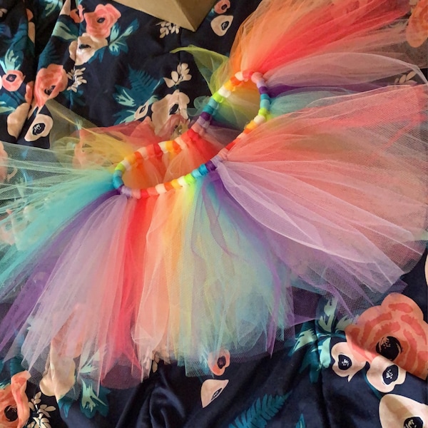 Penelope Tutu Multicolor Neon Pastel Rainbow Tutu Rave Tutu Available ...