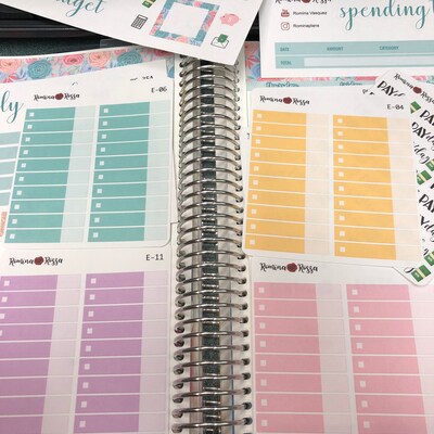 Neutral Budget Expense Stickers Custom Color - Etsy