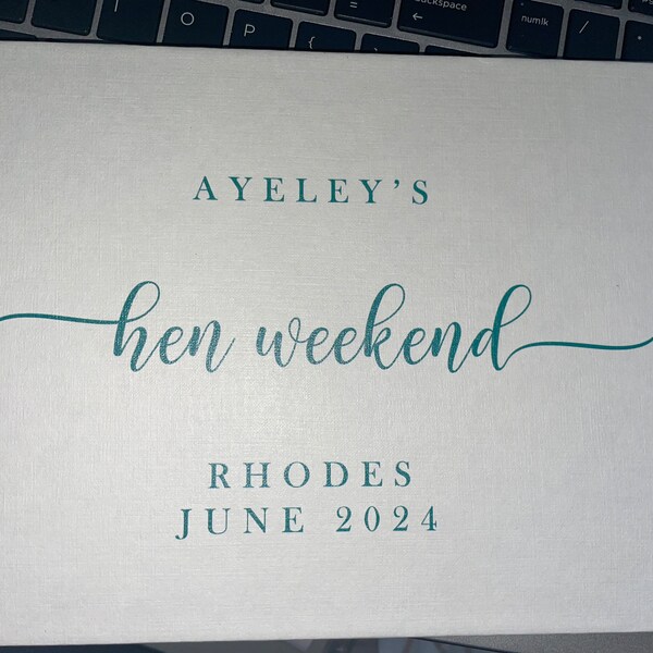 Personalised Hen Do Classic Design Guest Book Scrapbook | Hen Party ...