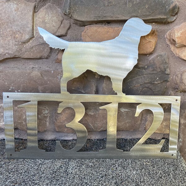 Custom Dog Silhouette Address Sign With Powder Coat | Custom House ...