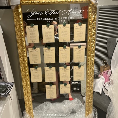 Your Seat Awaits Custom Vinyl Decal Sticker for Wedding Seating Chart ...