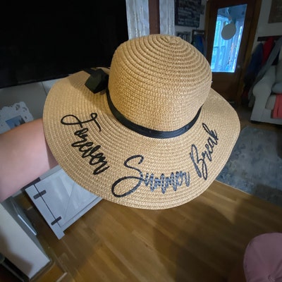 Custom Floppy Beach Hat, Sun Hat, Personalized Sun Hat, Bride to Be ...