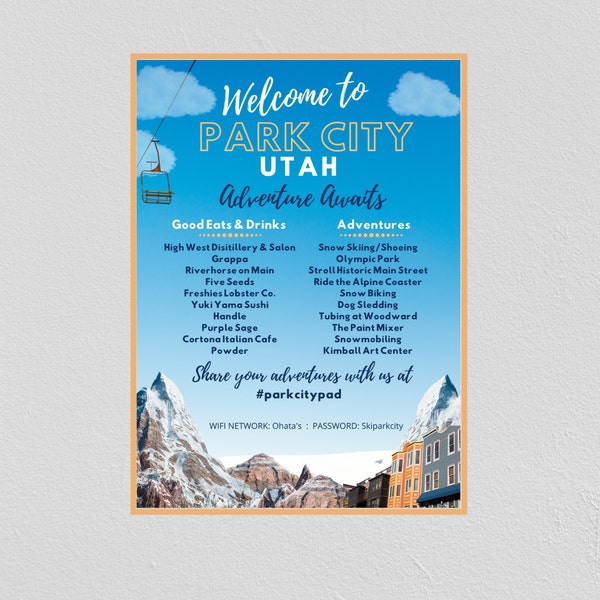 Airbnb Welcome Poster, VRBO Poster, Airbnb Host, Vacation Rental Sign ...