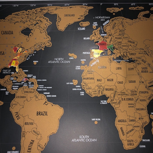 Scratch off World Map, Travel Tracker Map, World Map Poster, Traveler ...