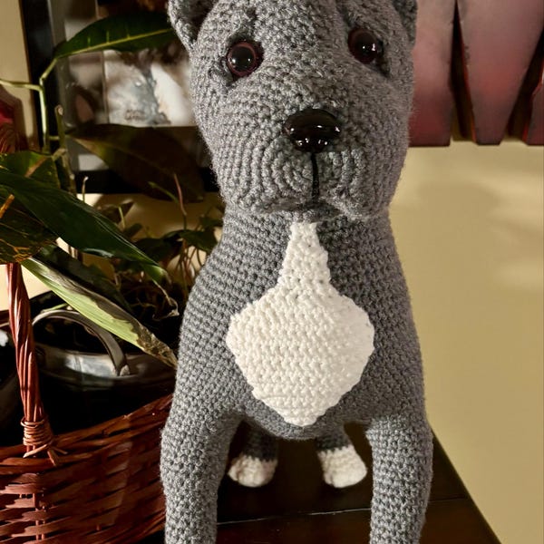 Pit Bull Crochet Pattern, Realistic Dog Amigurumi: Create Your Own Cute ...