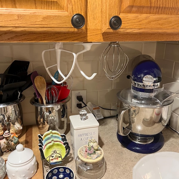 Kitchen Mixer Attachment Organizer Space Saving Kitchenaid Accessory ...