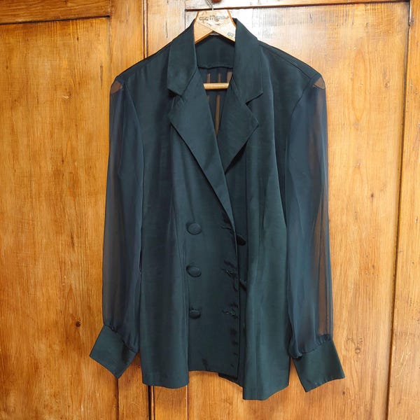 Vtg YSL Logo Monogram Oxford, YSL Silver Gray Button Down Shirt, YSL ...