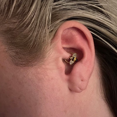 316L Stainless Steel 16G Bee Helix Daith Conch Earring/bee Septum Nose ...