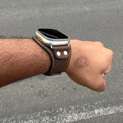 Apple Watch Ultra Cuff Band / Custom Leather Colors / Unique Design ...