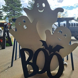 4ft Cute Ghost Trio With BOO Template When Made. Printable Trace & Cut ...