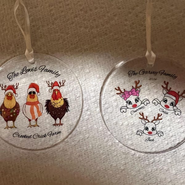 Personalized Santa Claus Ornament, Letters for Santa Ceramic Ornament ...