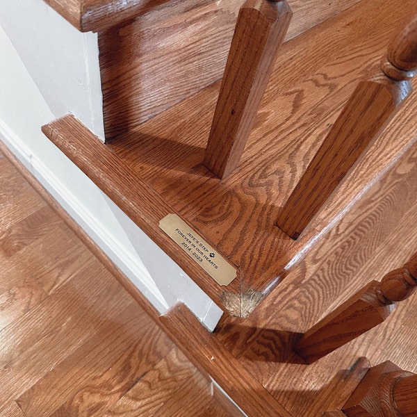 Laser Engraved 4" X 1" Gold Plate W/notched Corners and Adhesive ...