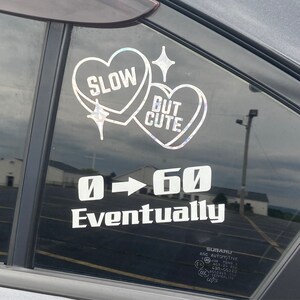 Slow but Cute Candy Hearts Kawaii Car Vinyl Decal / Cute Heart Candy ...