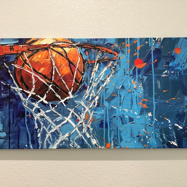 Abstract Blue Marlin Fish Canvas Print in a Painting Style, Blue Marlin ...