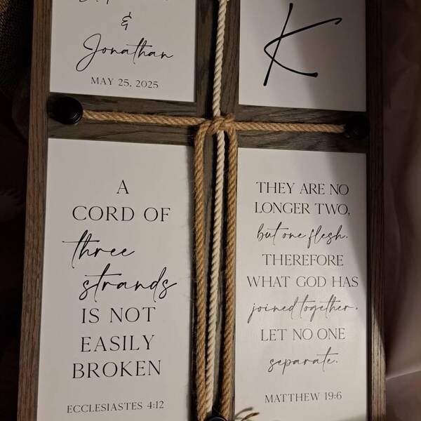 Trinity Braid™ Unity Ceremony Sign | Personalized Wedding Cross Braid ...