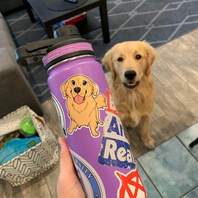 Golden Retriever Sticker Chibi Puppy Dog Vinyl Hand Drawn - Etsy