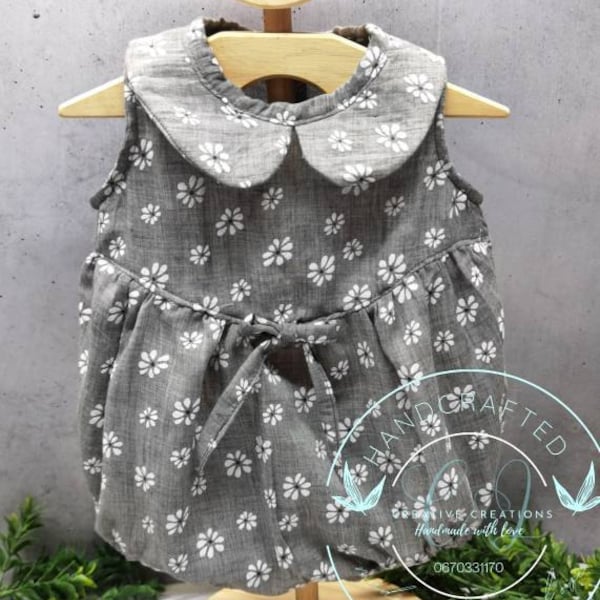 Baby Romper PDF Sewing Pattern – Instant Download — Peter Pan Collar ...