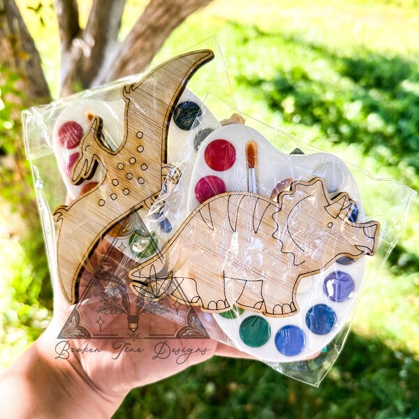 SVG Set of 11 Paintable Dinosaur Shapes | Wood Birthday Party Favors ...