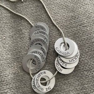 Travel and Sobriety Tokens Leather Keychain Lanyard, Travel Lover Gift ...