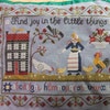 Cross Stitch Shepherdess and Sheep Sampler , Primitive Pattern Cross ...