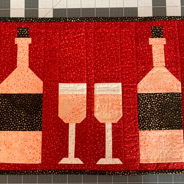 Wine for Two Quilt Block PDF Pattern - Etsy