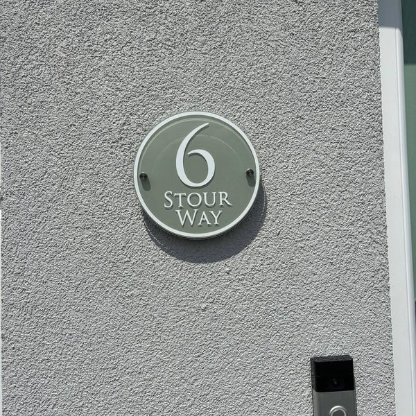 Traditional House Number Signs & Address Plaques in Sage Green - Etsy UK