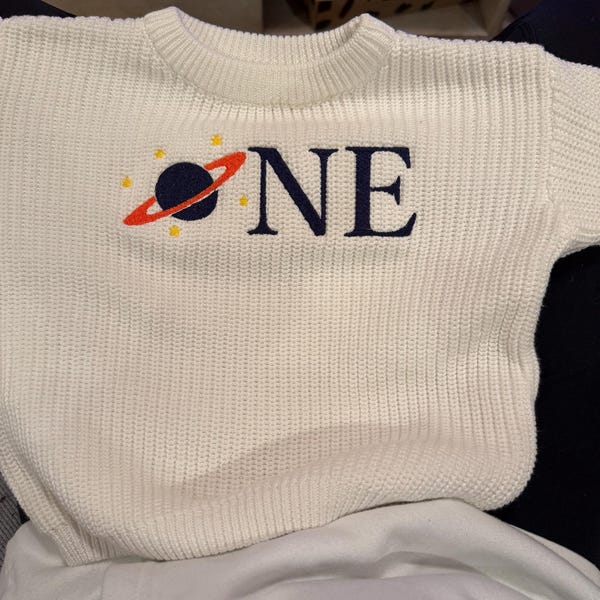 Baby Boys "beary First Birthday" Sweater - Girls One Embroidered ...