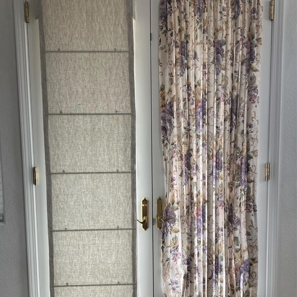 55 Colors Double Layered Roman Shade,100% Linen Custom Roman Shades ...