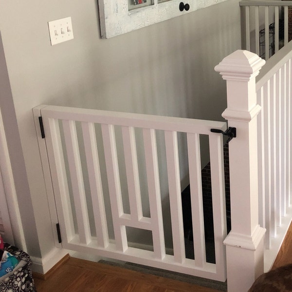 Custom Wooden Pet or Baby Gate – Modern Style, Made to Fit - Etsy