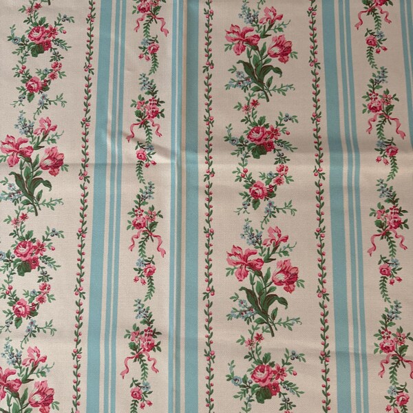 Regency Stripe Fabric - Belvedere Floral by Peacoquettedesigns ...