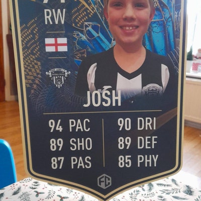 Personalised FIFA 24 Card Football Gift GOLD Ultimate Team EAFC 24 ...