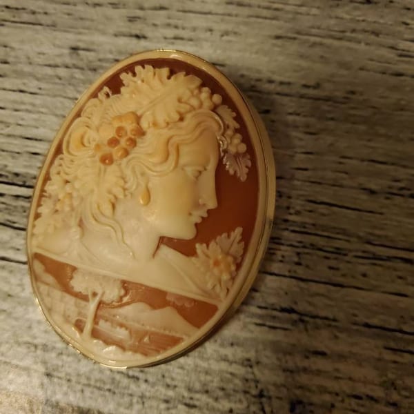 Loose Blue Cameo Lady Long Hair Italian Stone Cameo Jewelry Donadio ...