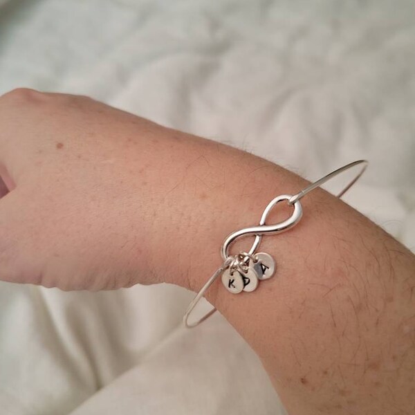 Mini Infinity Best Friend Bracelet 2, 3, 4, 5 or 6 Initial Charm ...