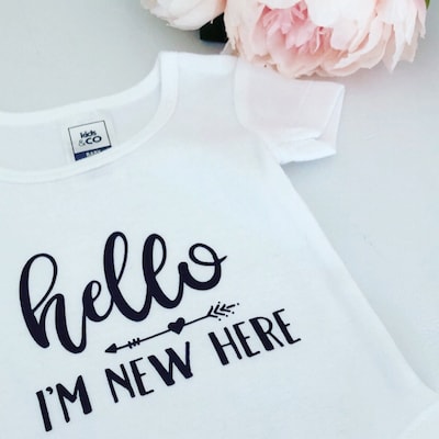 Hello I'm New Here Svg I'm New Here Svg Svg File Cut File Cricut File ...