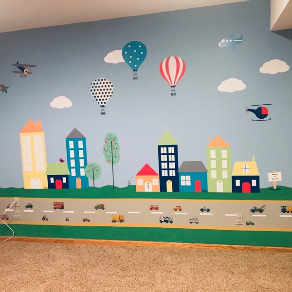 Wall Decals- Race Track- Vinyl Wall Decal- - Etsy