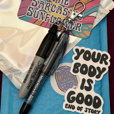 Sharpie and Pen Keychain Badge Reel Sharpie Badge Reel Pen Keychain ...
